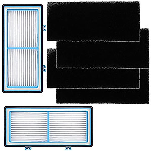 AMSAMOTION 2 PACK Filter + 4 Carbon Booster Filters for Holmes AER1 Type Total Air Filter Replacement Filters for HAPF30AT and HAP242-NUC