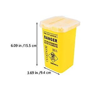 Zerodeko 2Pcs Shaver Recycling Bucket Trash Can Plastic Garbage Can Waste Razor Recycling Bin for Barber Shop Shaver