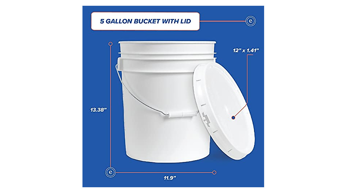 Ropak USA 3.5 Gallon Food Grade Bucket - Set of 6