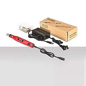 Electric Rotary Tool Kit, SPTA Mini Electric Grinder Set Mini Handle Electric Drill Grinding Engraving Pen Milling Trimming Polishing Drilling Cutting Engraving Tool 33Pcs Kit