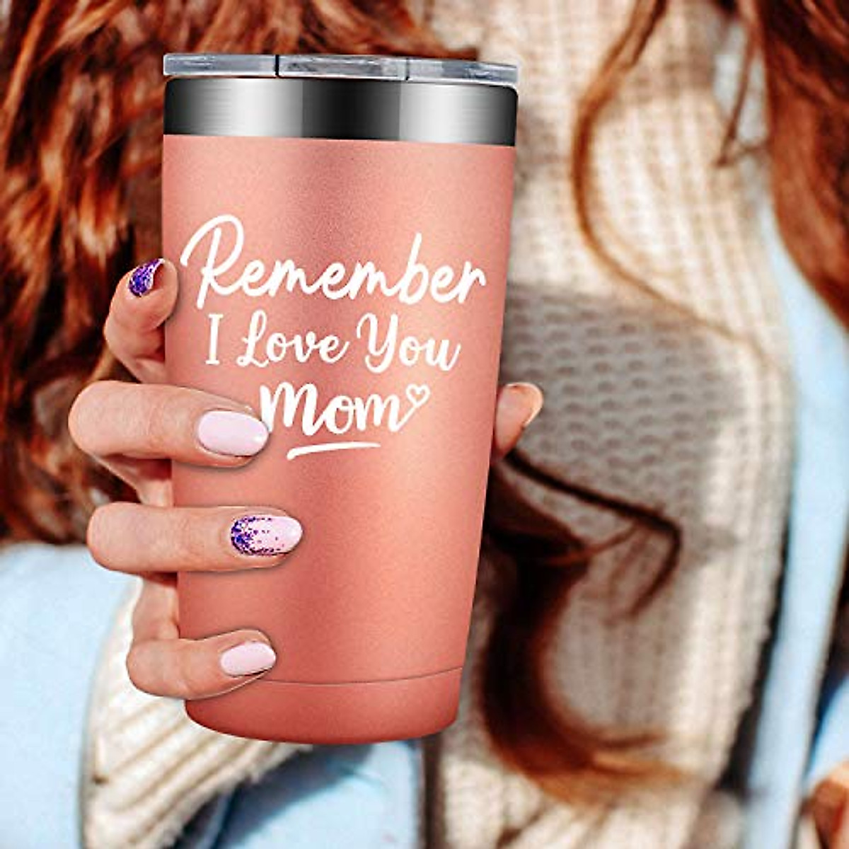 BIRGILT Mom Gifts from Daughter, Son, Kids - Remember I Love You Mom - Christmas Gifts for Mom - Mothers Day Gift for Mom - Tumbler Cup