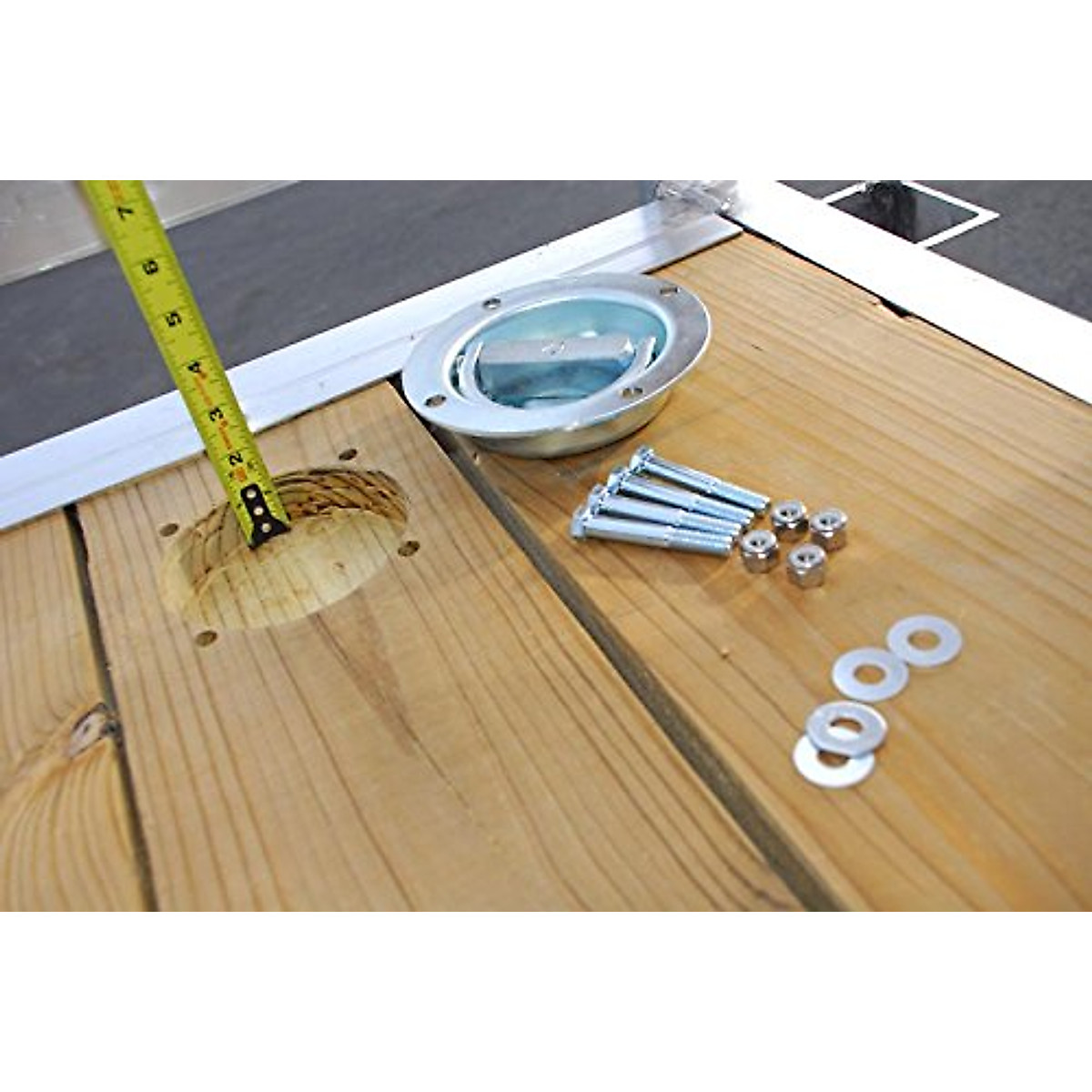 Mac's Tie Downs 330004 360 Degree Swivel Stainless Steel Recessed D-Ring for Tie Down Anchor - 6,000 lb Load Capacity