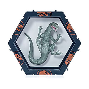 WOW! STUFF PODS - Jurassic Dominion - Velociraptor Blue | Light-Up Bobble-Head Figure | Official Fallen Kingdom Merchandise, Toys and Gifts for Boys and Girls, 4 inches