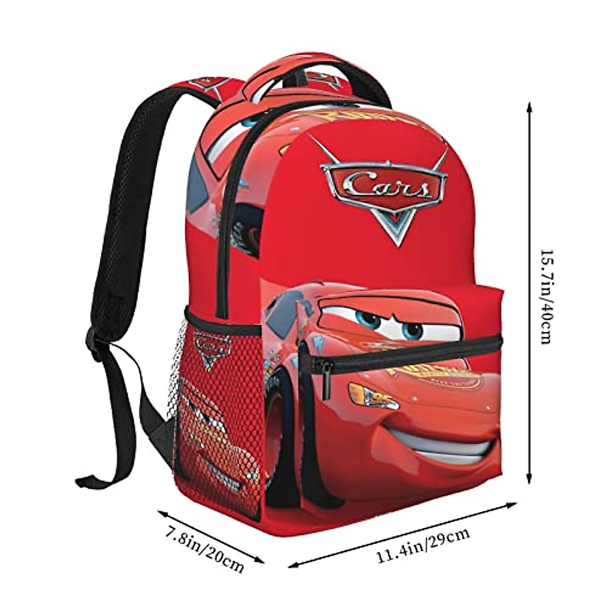 Augwc Cars Lightning Mcqueen Backpack Cute Bookbag Schoolbags Funny School Backpacks Laptop Bag Travel Hiking Daypack For Boys Girl