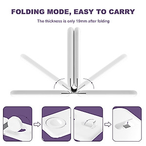 3 in 1 Wireless Charger, Foldable Magnetic Charging Station, Fast Travel Wireless Charging Pad for Multiple Apple Devices, Compatible with iPhone 15/14/13/12/Pro/Max/Plus/Mini, iWatch, Airpods (White)