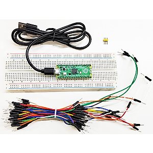 Raspberry Pi Pico Microcontroller Board with Pre-Soldered Header, Based on Raspberry Pi RP2040,Dual-Core ARM Cortex M0+ Processor Support C/C++/Python (Pico Starte Kit with Pico and 5 Accessories)
