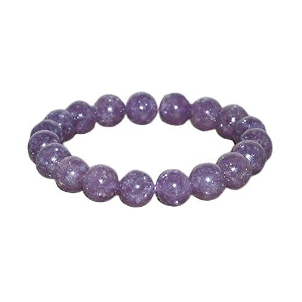 WORLD WIDE GEMS AAA++ Rare Quality 10mm Genuine Lepidolite Bracelet, AAA Grade, Anxiety Relief, Overcoming Addictions, Healing Crystals, Stress Relief,Lithium,Chakra Jewelry Code- WAR5315