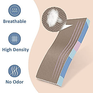 WDTKPTXL Cat Scratcher Cardboard Cat Scratch Pad Reversible Cat Scratching Mat for Indoor Cats with Catnip