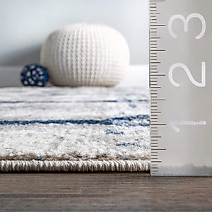 nuLOOM Lailah Abstract Tribal Area Rug , 4' x 6', Silver, Rectangular