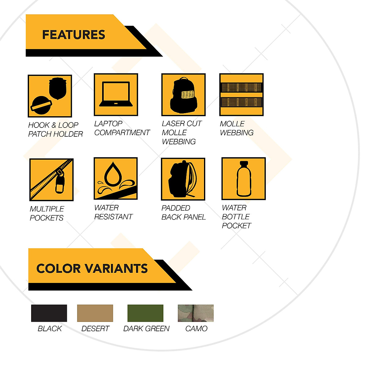 HIGHLAND TACTICAL Men's Roger, Black, 1 Size fits All