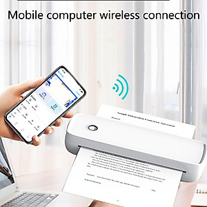 Gearwell Mini Printer Mini Thermal Printer Printer, Thermal Printer, USB BT 203dpi Ink Mini Portable Printing Machine, for Home Work Travel