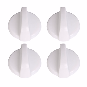 Emptty 4PCS White WB03T10282 Burner Control Knob, Gas Range Knobs Replacement for GE Replaces 1461063 AP4345833 PS2321074