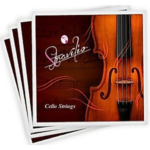 Stravilio Full Set of Cello Strings, Size 4/4 and 3/4 Cello Strings, Steel Core with Alloy Wound, Medium Tension Soft Tone, Student Grade, Full Set A D G and C, (Bronze Label)