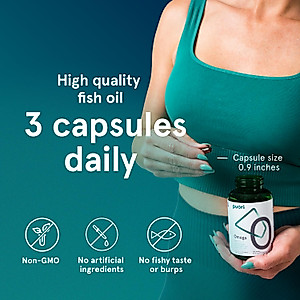 Puori Omega 3 Fish Oil - Ultra Pure 2000mg - 120 Softgels - Heart, Brain and Eye Health Supplement - Burpless, IFOS Certified, Non-GMO Capsules - O3 - 2000mg EPA 1250mg DHA 500mg