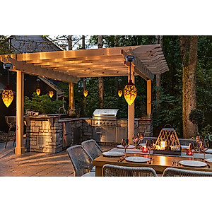 Hanging Solar Lights,Retro Solar Lantern Garden Lights,Metal Lamp Waterproof for Garden Decor Yard Tree Fence Patio