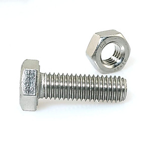 PZRT 2pcs Cylindrical Hollow External Hexagon Screw 304 Stainless Steel Lamp Threading Screws Through Hole Bolt M6x20