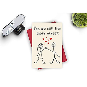 Birthday Card for Boyfriend Husband, Sweet Love Card, Funny Anniversary Card for Her Him Husband Wife,