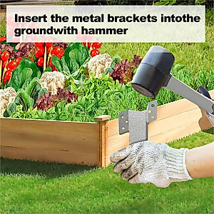 10pcs Sleeper Stakes,Metal Stakes Heavy Duty,Fence Post Repair Stakes Anchors Ground Spikes, Metal Stakes for Ground,Raised Garden Bed,Wooden Garden Edging Border,Driveway,Path Edging