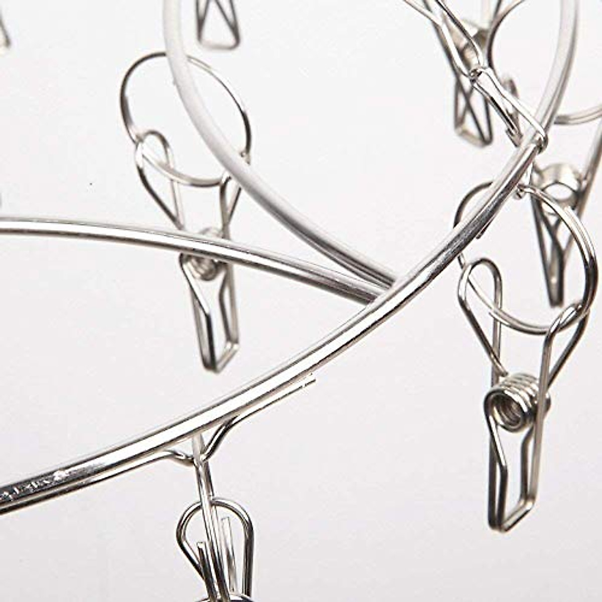 Clothes Drying Racks Laundry Drip Hanger Laundry Clothesline Hanging Rack Set of 24 Clothespins for Drying Clothes, Towels, Underwear, Lingerie, Socks