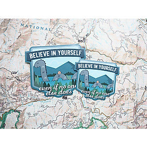 Nessie Believe in Yourself Sticker - Funny Loch Ness Monster Decal for Hydroflask or Laptop - Scotland Cryptid Vinyl Sticker