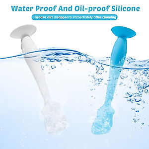 3 Pack Baby Diaper Cream Spatula Applicator Soft Silicone Baby Butt Paste Spatula Diaper Rash Cream Brush for Baby Newborn (Blue, Gray, White)