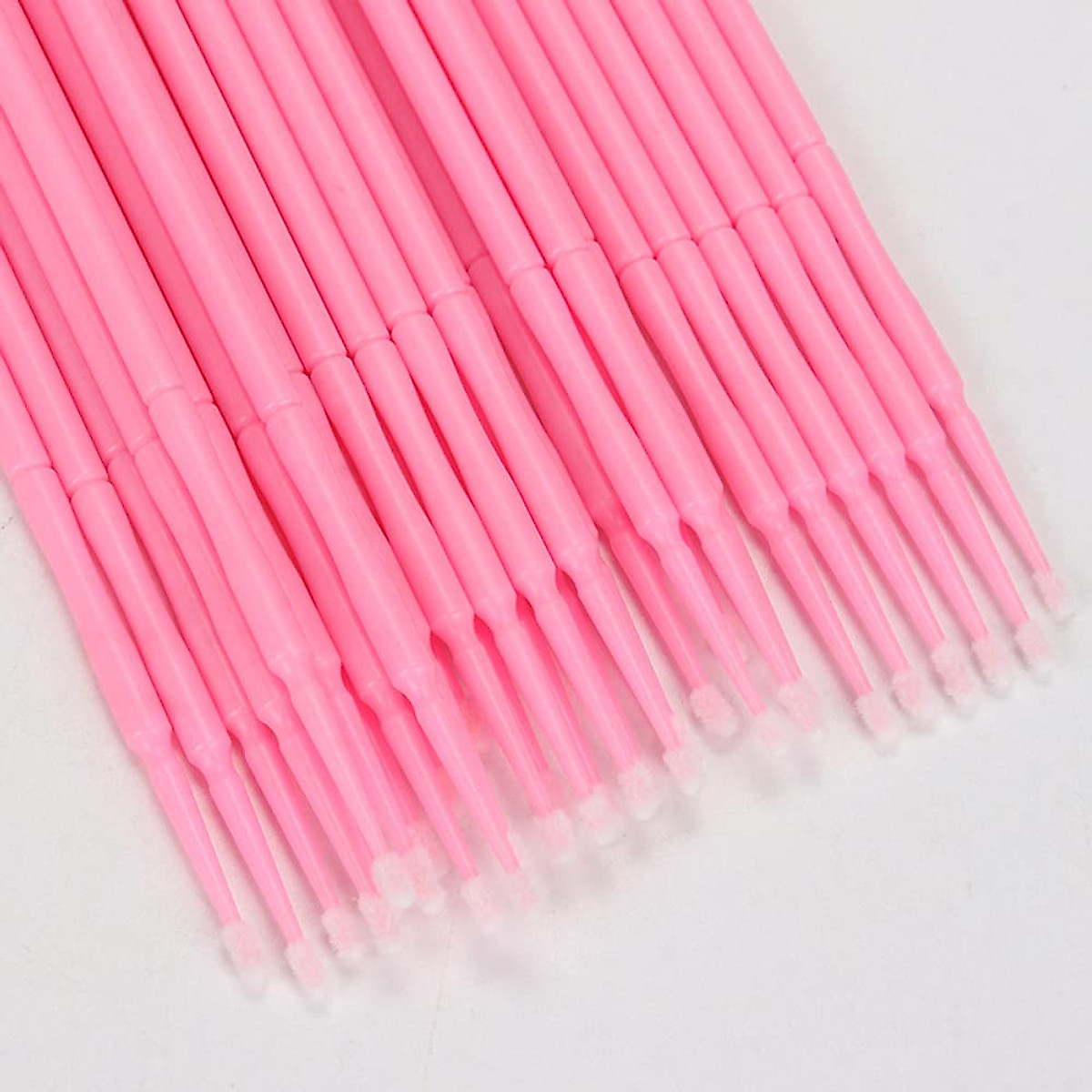 BlingKingdom 100pcs Micro Applicators Brushes Disposable Eyelash Extension Make Up Mascara Brushes for Eyelash Extension - Pink