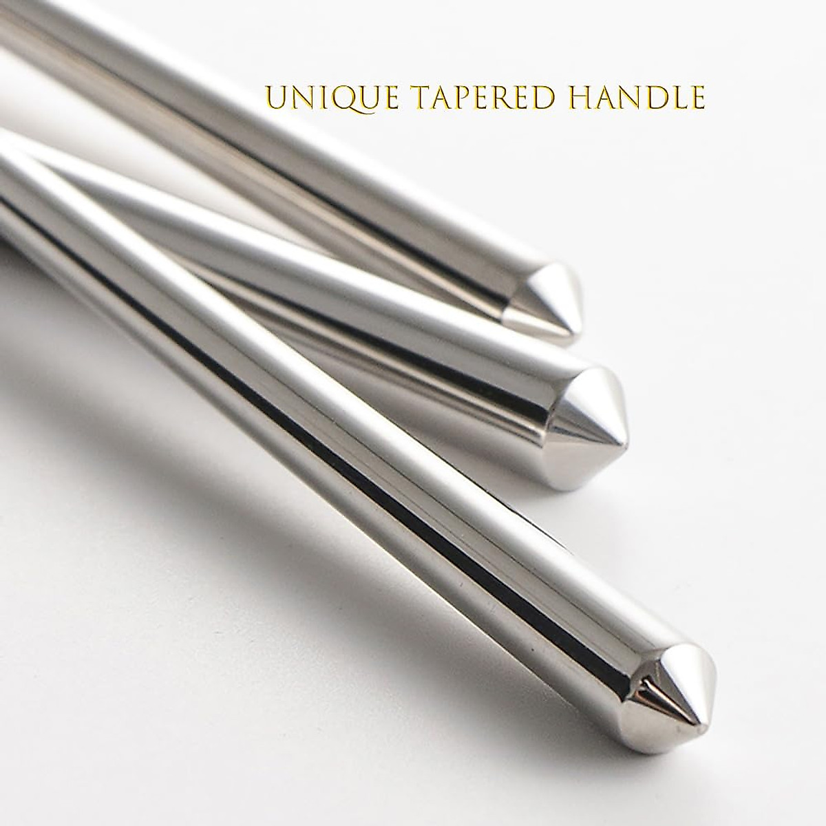 Thomaso 24 Piece Round Flatware Set for 8,18/10 Stainless Steel Premium Cutlery With Unique Tapered Handles Design,Silver Forks and Spoons Silverware Set,Mirror Polished,Dishwasher Safe