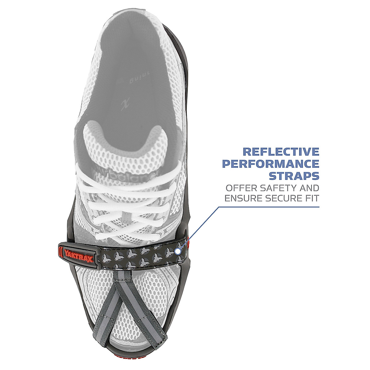 Yaktrax Run Traction Cleats for Running on Snow and Ice (1 Pair), Large