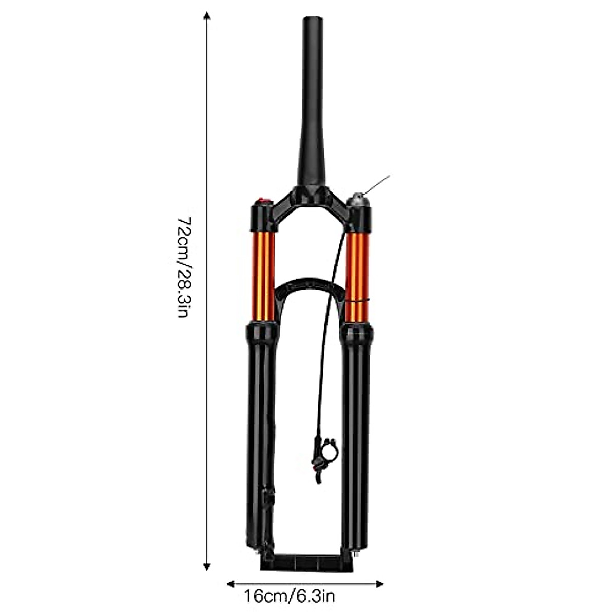 Uxsiya Bike Accessory, Quiet Driving Good Lock Control Air Front Fork Wire Control Front Fork for 27.5in Mountain Bike