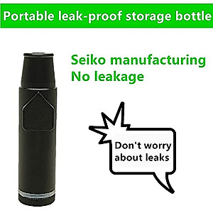 OMO Metal Ieak-proof Bottle (2nd Generation Upgrade Version) (Black）Portable Pepper Shaker (3 pack)