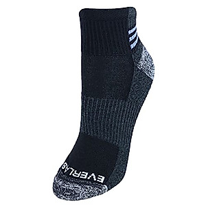Everlast Women's Performance Quarter Socks (3 Pairs), Black
