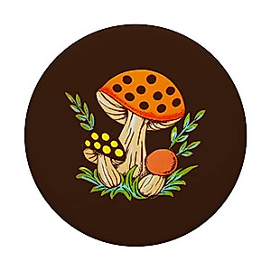 Vintage Merry Mushrooms, 70s Retro Kitchen PopSockets Swappable PopGrip