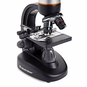 Celestron – TetraView LCD Digital Microscope – Biological Microscope with a Built-In 5MP Digital Camera – Adjustable Mechanical Stage –Carrying Case and 2GB Micro SD Card