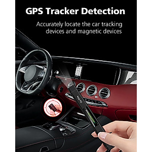 JEPWCO G8 Elite RF Detector, Portable Wireless Camera Detectors with 12 Levels Sensitivity, Bug Detector for Wireless Audio Bug Camera, 4 Professional Modes, Home Office Travel, Rectangle