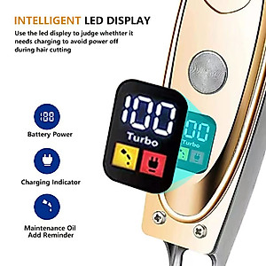 HPLRZXI Hair Clippers ,Professional Cordless Hair Cutting Kit Beard Trimmer Barbers Men Women Kids Clippers Set Rechargeable Grooming Kit.