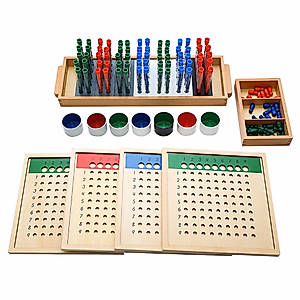 Kghios Montessori Long Division Board (Test Tube Division Group),Montessori Math Toys Materials for Toddlers,Mathematics Teaching Aids Materials Baby Preschool Learning Education Toys