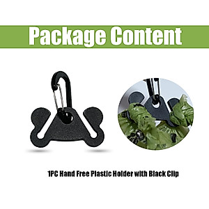 Dog Poop Bag Holder for Leash Dog Waste Bag Carrier Hand Free Walking Accessory Leash Attachment for Dog Poop Bag Dispenser, Durable, Black