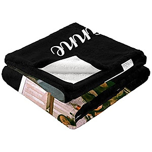 Custom Blanket with Text Photos, Customized Personalized Picture Blankets Best Friend Bestie Sister BFF Halloween Christmas New Year Birthday Gifts