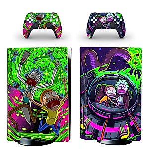 GaeErFut Anime P-S5/Play-station Protectors Skins Cover,Disc Edition Console Controller Skins Cover Protectors,Scratch Resistant, Bubble-Free Stickers Protectors Accessories