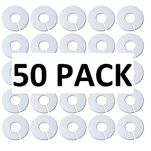 White Round Plastic Blank Rack Size Dividers - Multi-Pack (50)