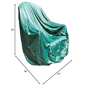 2 Pack: Adirondack Chair Cover from Patio Style Concepts Embossed Vinyl Protect Patio Furniture Green