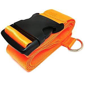Addabst Car Seat Travel Belt, Adjustable Car Seat Travel Strap, Car Seat Luggage Strap for Transport Kid Car Seat (Orange)