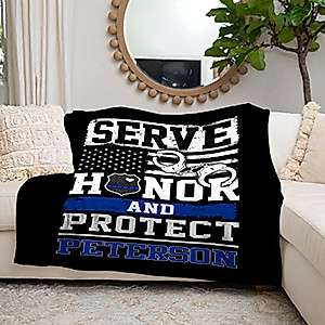 Personalized Blanket for Police Officer with Name, Gifts for Policeman, Police Officer Gifts, Birthday Gifts for Police Officer, Policeman Birthday Gift, Gift Ideas for Police Officer (5060-fleece)…
