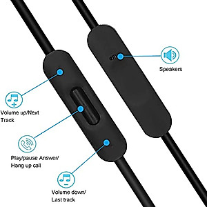 Replacement Audio Cable Cord Wire Compatible with Beats by Dr Dre Solo2 Solo3/Studio 2 3 Pro/Detox/Wireless/Mixr/Executive/Pill Headphones Aux Cord with Microphone & Volume Control(4.6FT, Black)