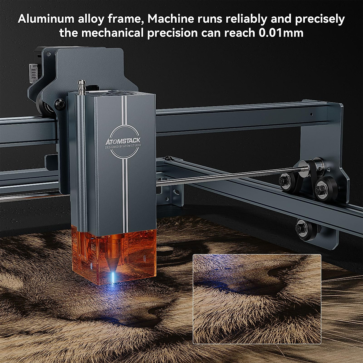 ATOMSTACK X7 Pro 50W Laser Engraver, Laser ingravor Cutter, 10W Output Power CNC Laser Engraver Cutting Machine, Eye Protection Fixed-Focus, DIY Laser Marking for Wood and Metal, 400x410mm