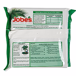 Jobe’s, 01010, Fertilizer Spikes, Palm Tree, Includes 5 Spikes, 1lb, Brown