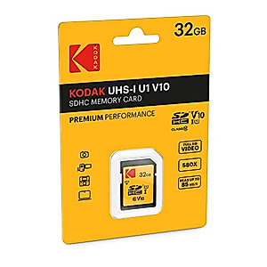 Kodak 32GB Class 10 UHS-I U1 SDHC Memory Card (5-Pack) Bundle with All-in-One USB Card Reader (6 Items)