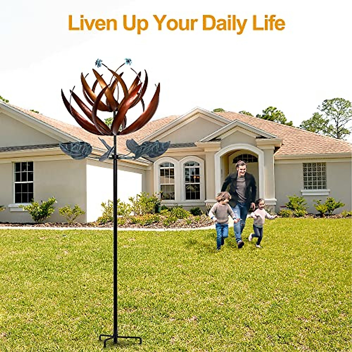 LimeHill Wind Spinner for Yard and Garden for Women Large Metal Windspinners for Outdoor Decorations (24 X 84 Inches)