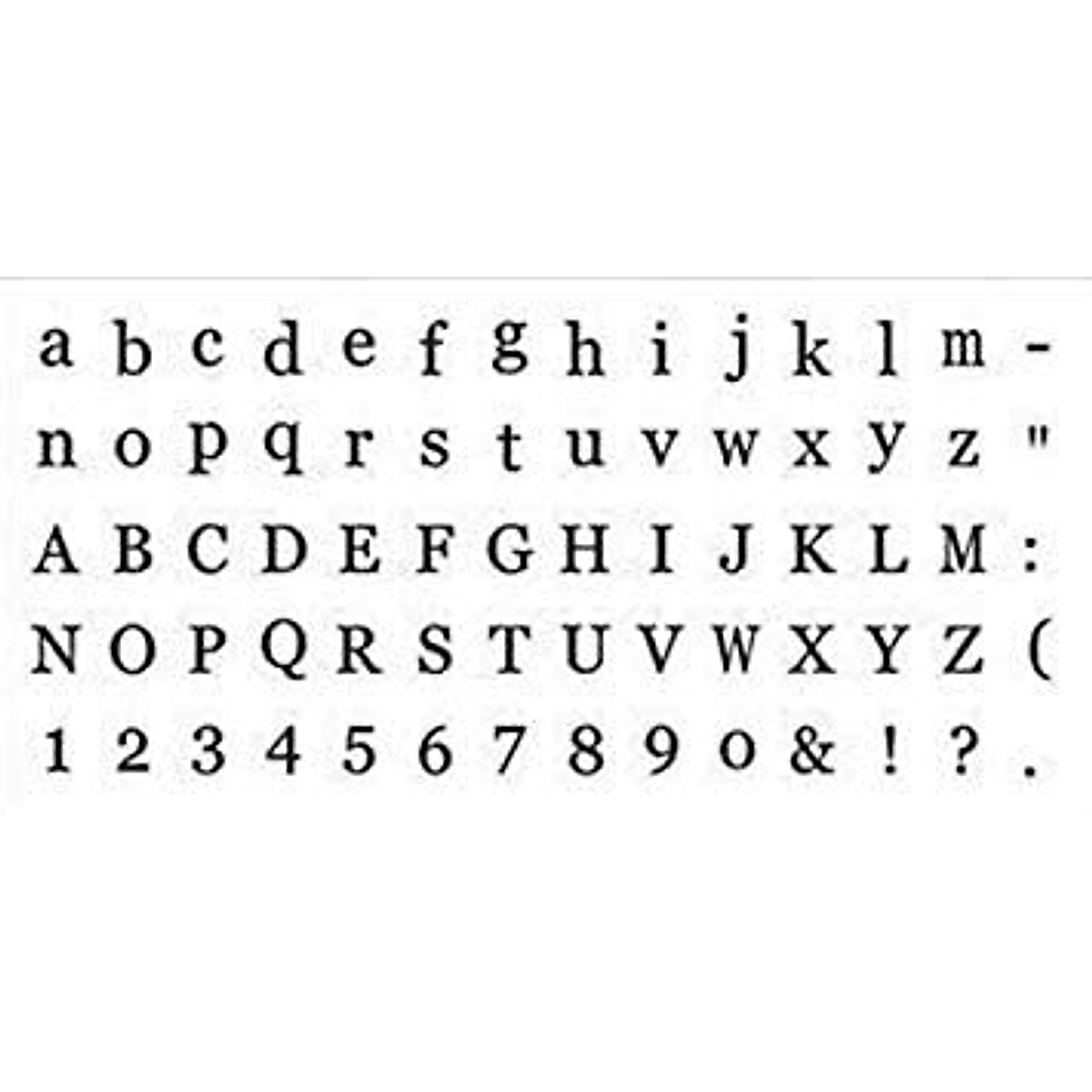 YPSelected Set of 70pcs Vintage Style Wooden Rubber Alphabet Letters Number Symbol Stamps (Regular Script)