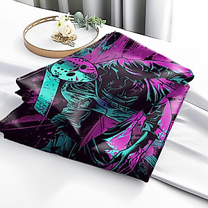 Horror Movie Printed Duvet Cover Horror Bedding Set Killer Demon Halloween Quilt Cover for Teens Adult Room Decoration (style3,Full 79x90in + 20x30in)
